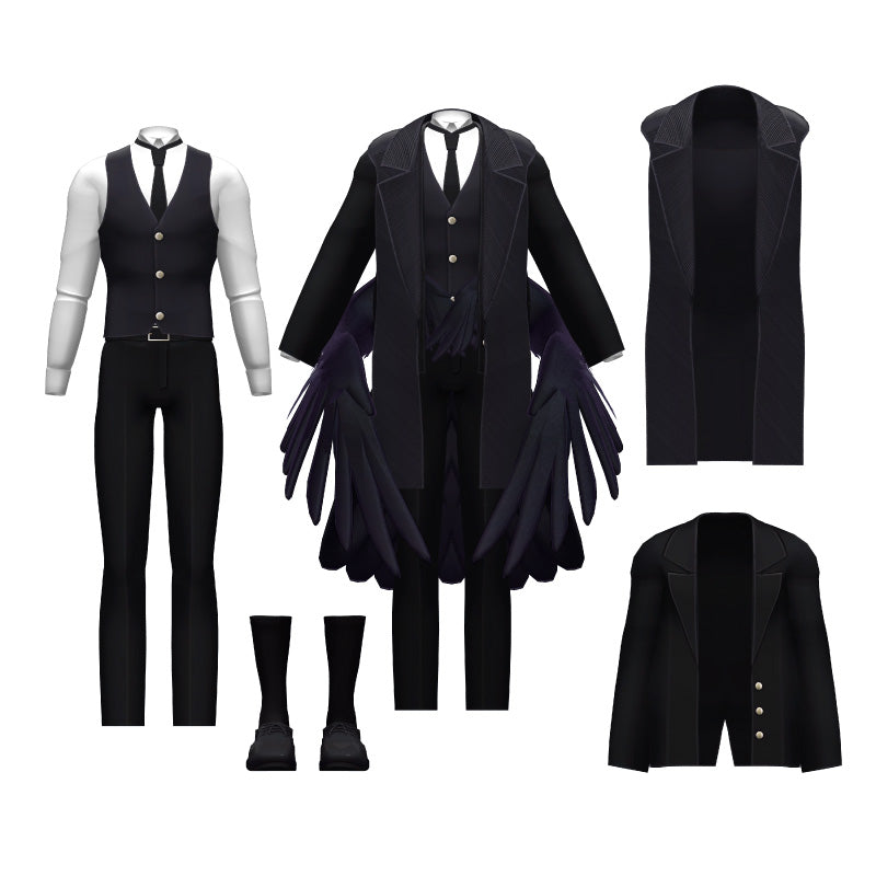 "Crow Coat" VRChat Outfit (Compatible with Minase (水瀬)) [monoTone / ha ...
