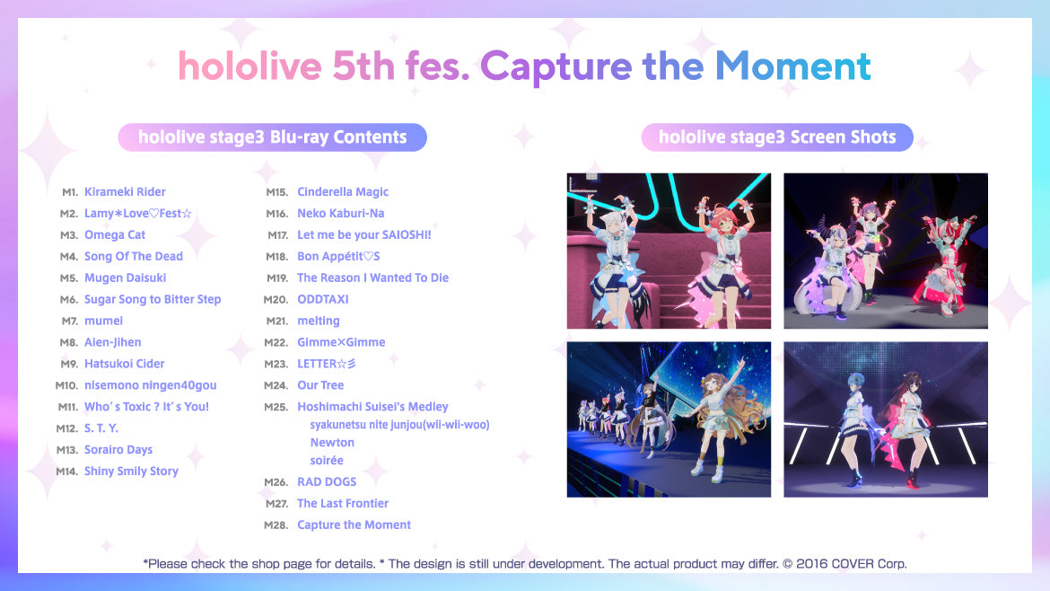 [20240914 - 20241015] "hololive 5th fes. Capture the Moment" Blu-ray ...