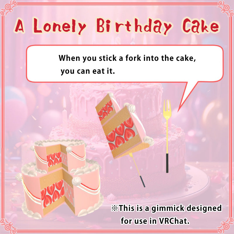 [20250728 - ] "IKA 3DCG art studio" [For VRChat] A Lonely Birthday Cak ...