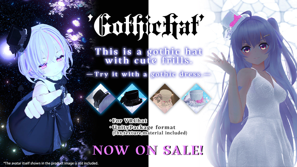 [20231204 - ] "t-shop" Frilled Gothic Hat (for VRChat) – Geek Jack