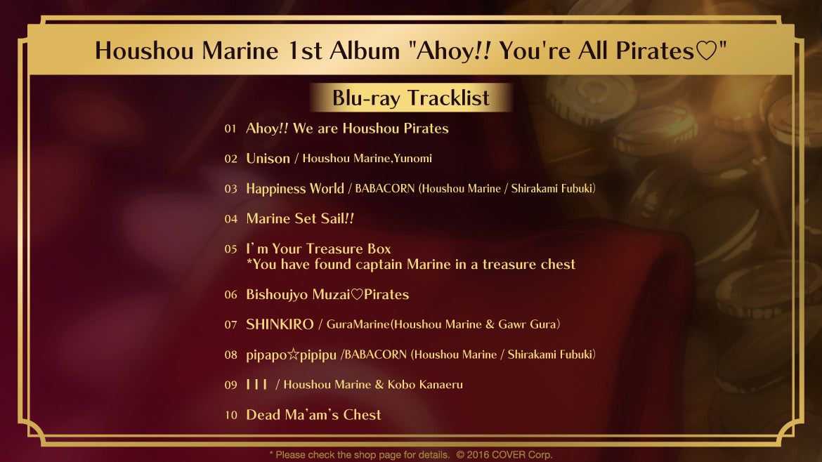[20240730 - ] "Houshou Marine 1st Album [Ahoy!! You're All Pirates ...
